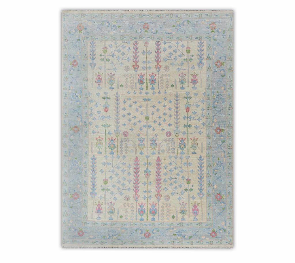 Muted Modern Turkish Oushak Inspired Handmade Wool Rug: Oriental Looms ...